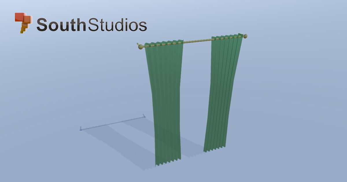 LowPoly Curtain A01 | 3D Furniture | Unity Asset Store