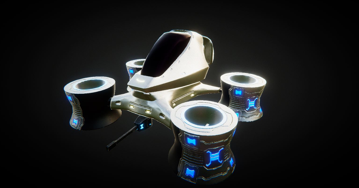 Sci-Fi Drone 4k | 3D Air | Unity Asset Store