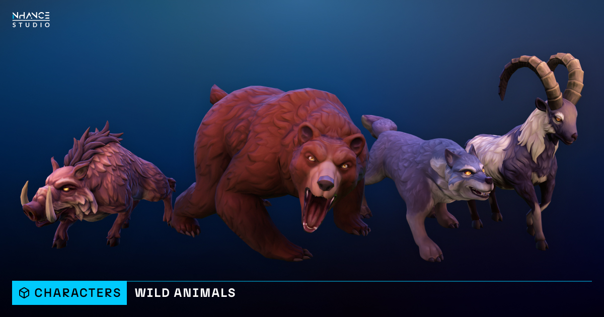 Stylized Wild Animals Pack | 3D Animals | Unity Asset Store