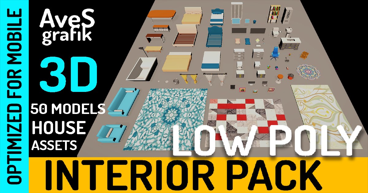 Low Poly - House Interior Pack | 3D Furniture | Unity Asset Store