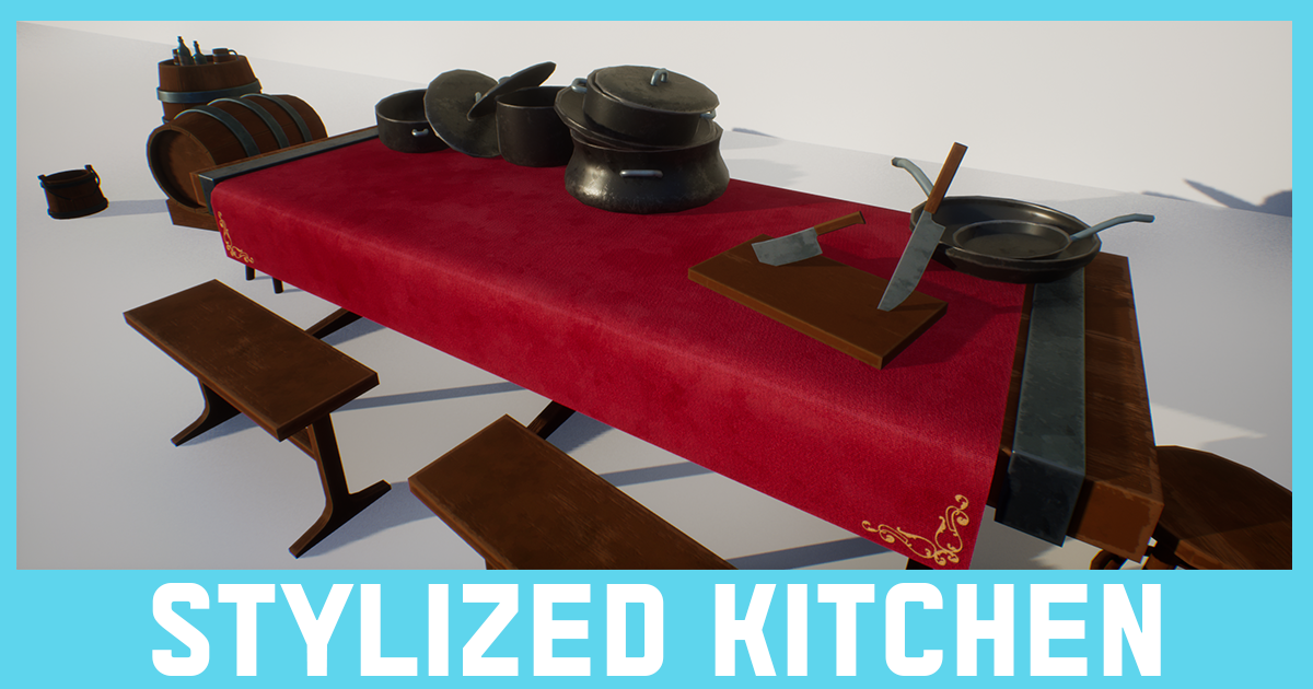 Stylized Kitchen Set | 3D Props | Unity Asset Store