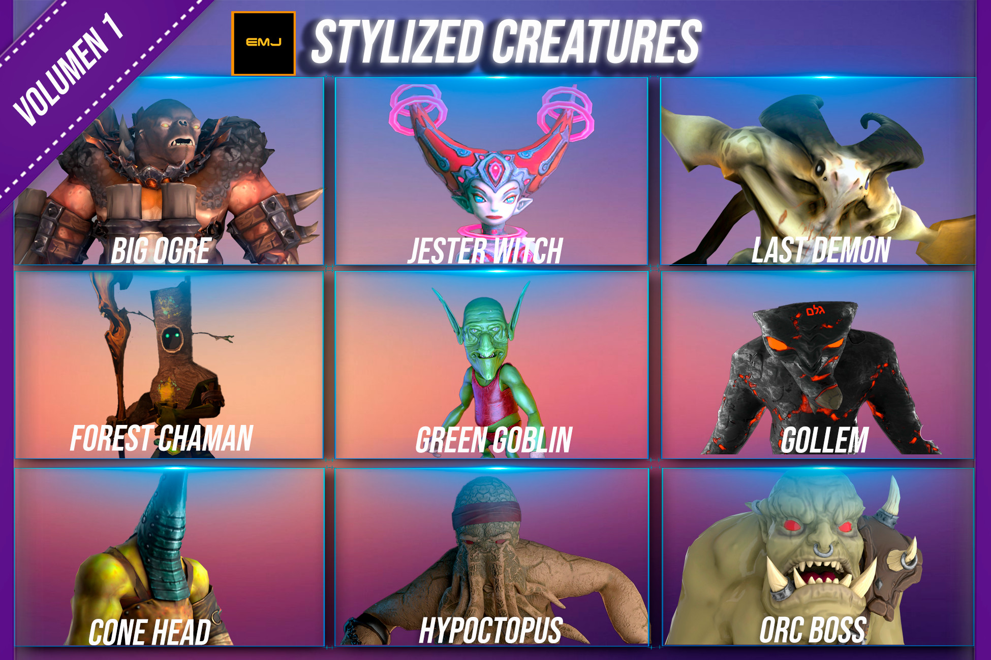 Stylized Creatures Volumen 1 | 3D Creatures | Unity Asset Store