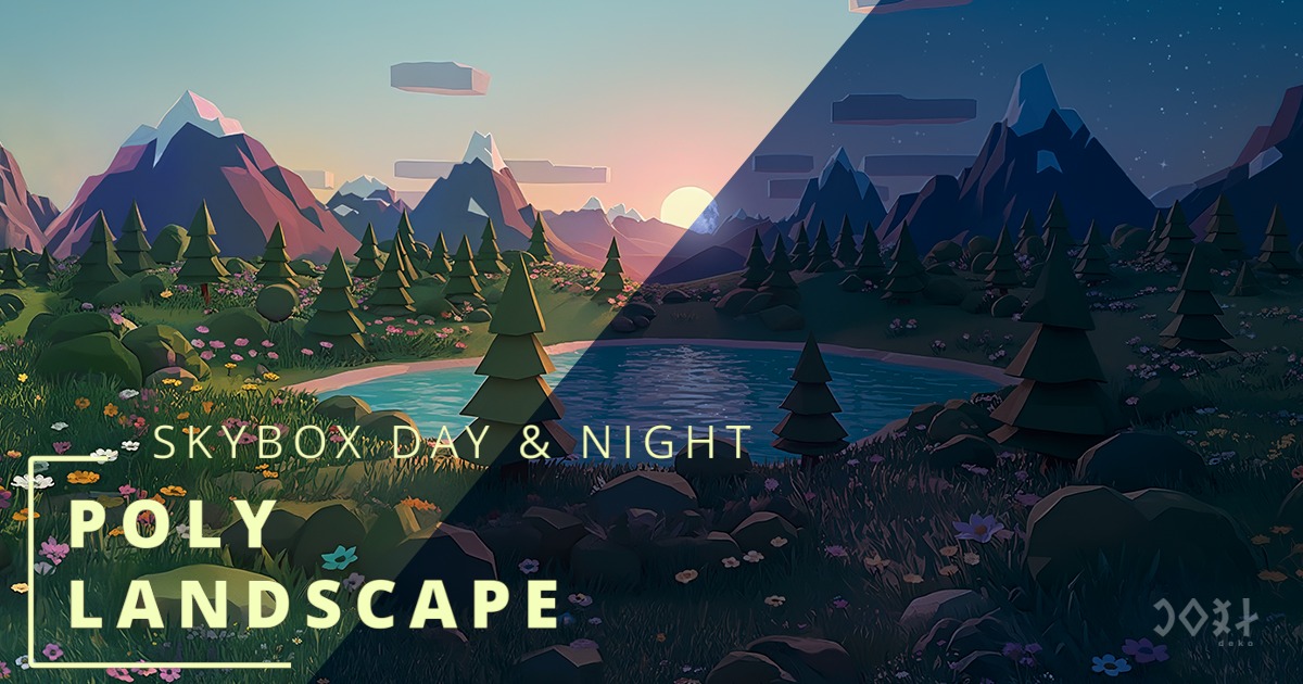 Low-poly style landscape - Skybox | 2D Textures & Materials | Unity ...