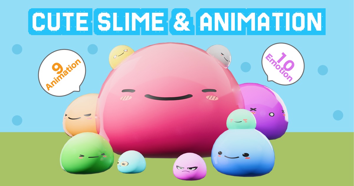 Cute Slime & Animation Pack | 3D 캐릭터 | Unity Asset Store
