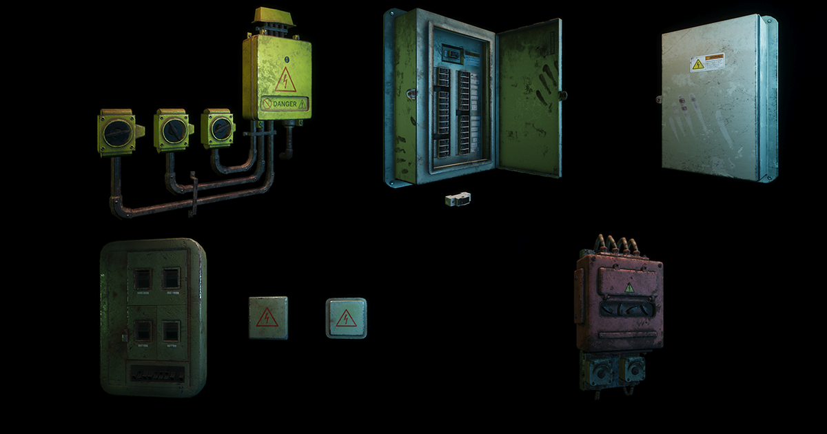 High quality electrical panels | 3D Props | Unity Asset Store