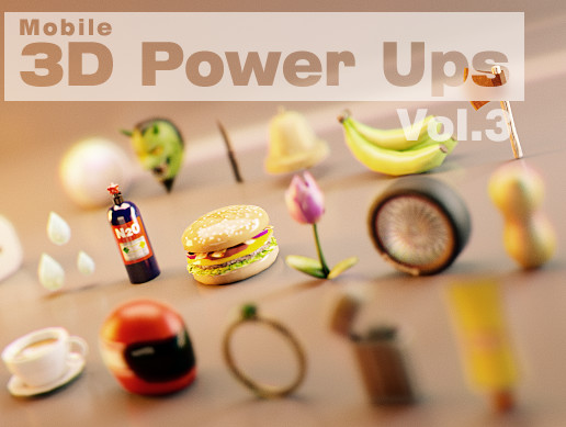 Mobile Power Ups Vol.3 | 3D Props | Unity Asset Store