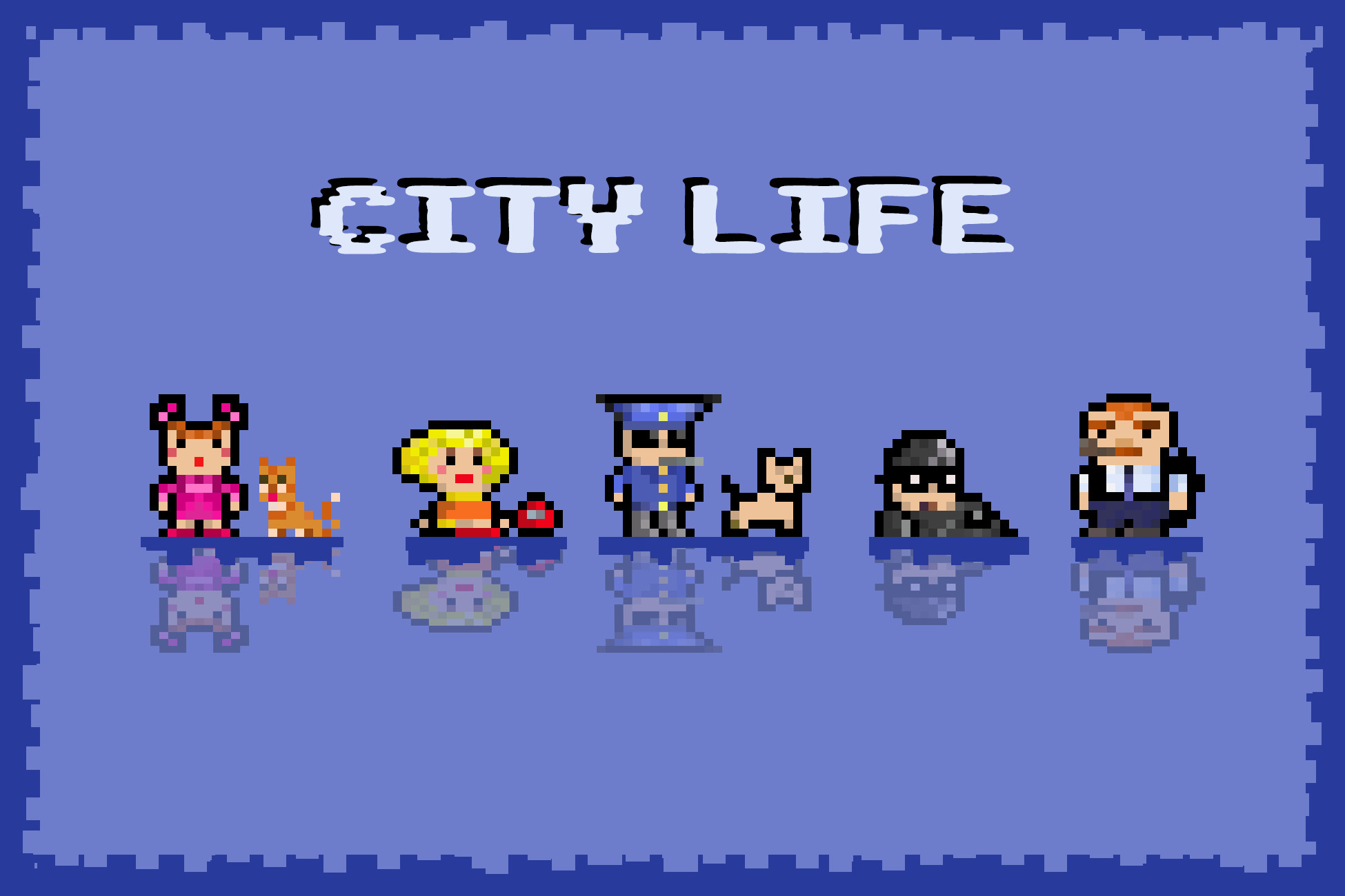 City Life Pixel Art Characters - 16x16 Animated Urban Pack | 2D キャラクター ...