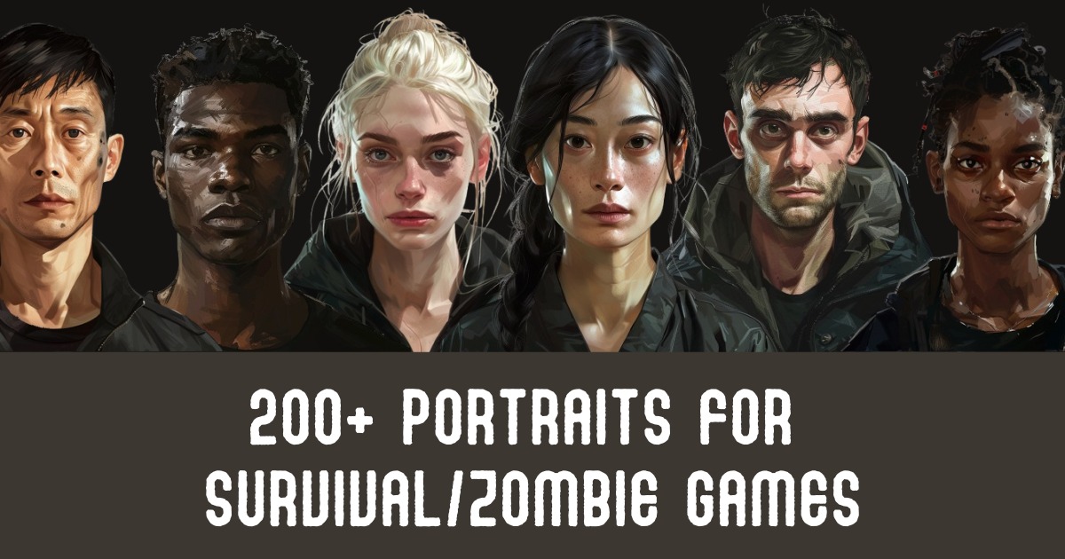200+ Realistic Portraits for Survival/Zombie Games | 2D Characters | Unity Asset Store