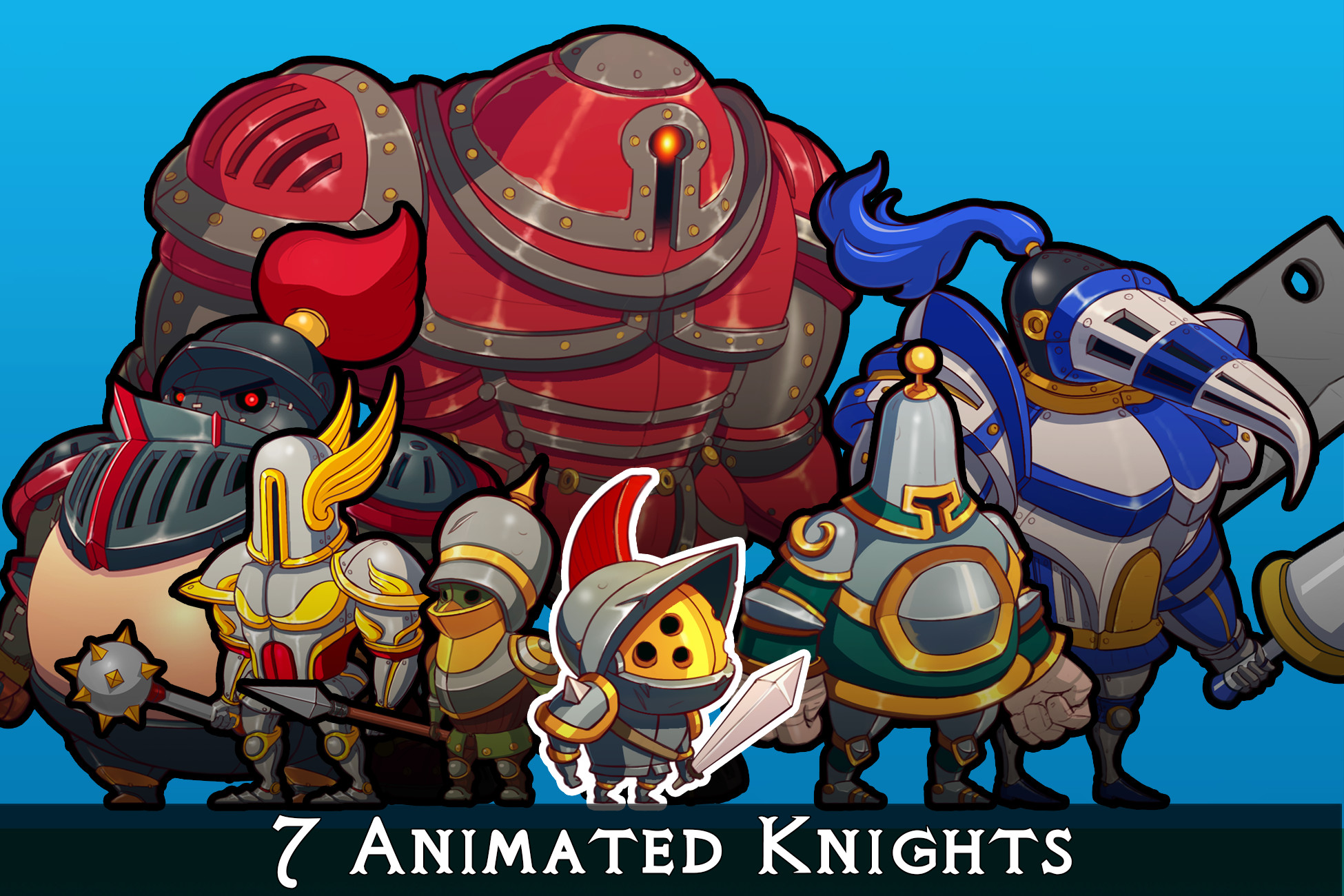7 Animated 2D Knights | 2D Characters | Unity Asset Store