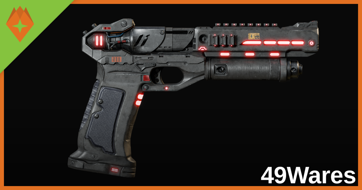 Sci-Fi Weapons - Neon SciFi Pistols / Guns with 5 Skins per Weapon | 3D ...