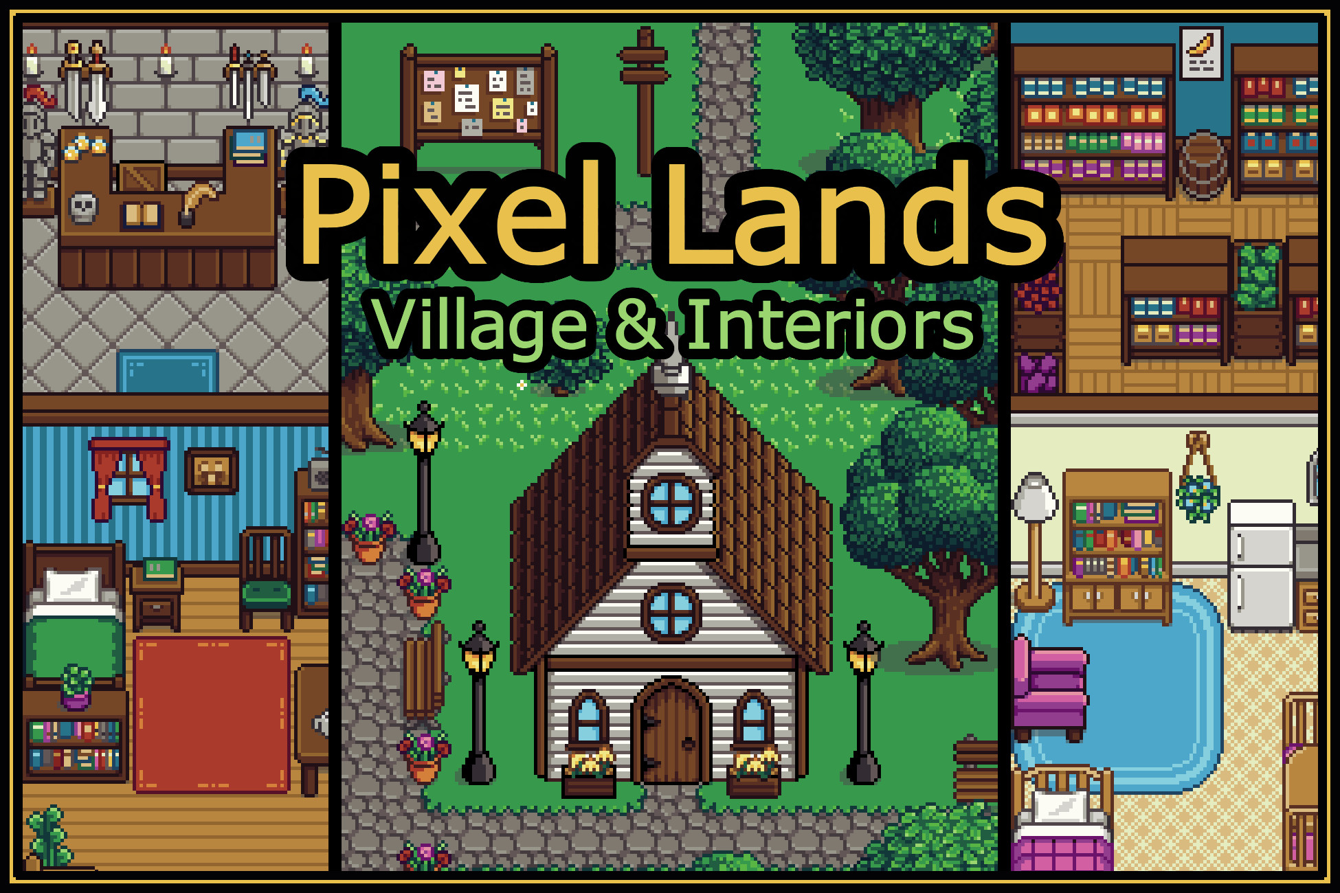 Pixel Lands - Village & Interiors | 2D Environments | Unity Asset Store