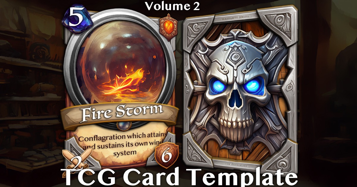 TCG Card Template - Volume 2 | 2D GUI | Unity Asset Store