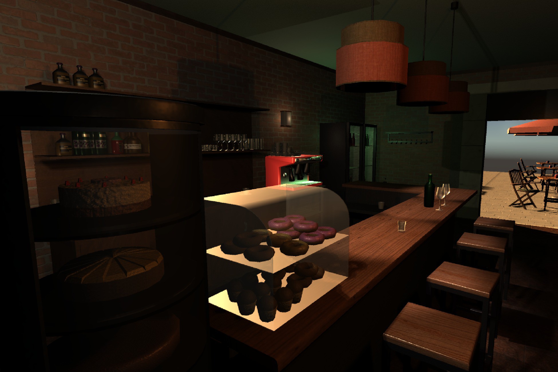 Bistro Café Bar with Terrace | 3D Environments | Unity Asset Store