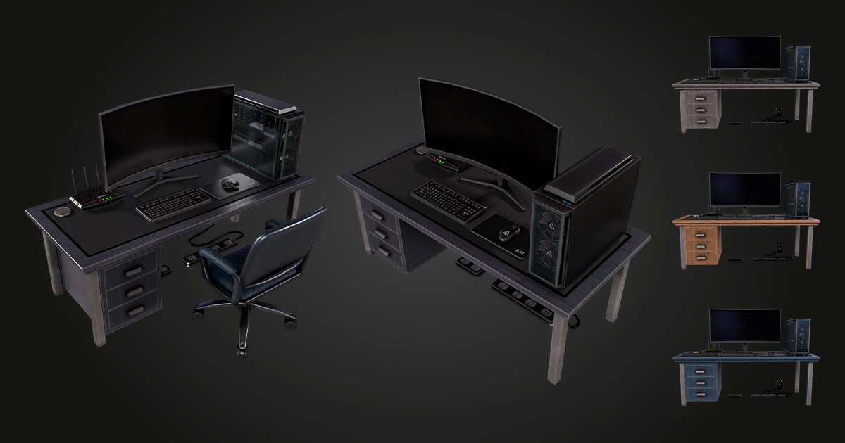 Desk PC Vol. 1 | 3D Props | Unity Asset Store