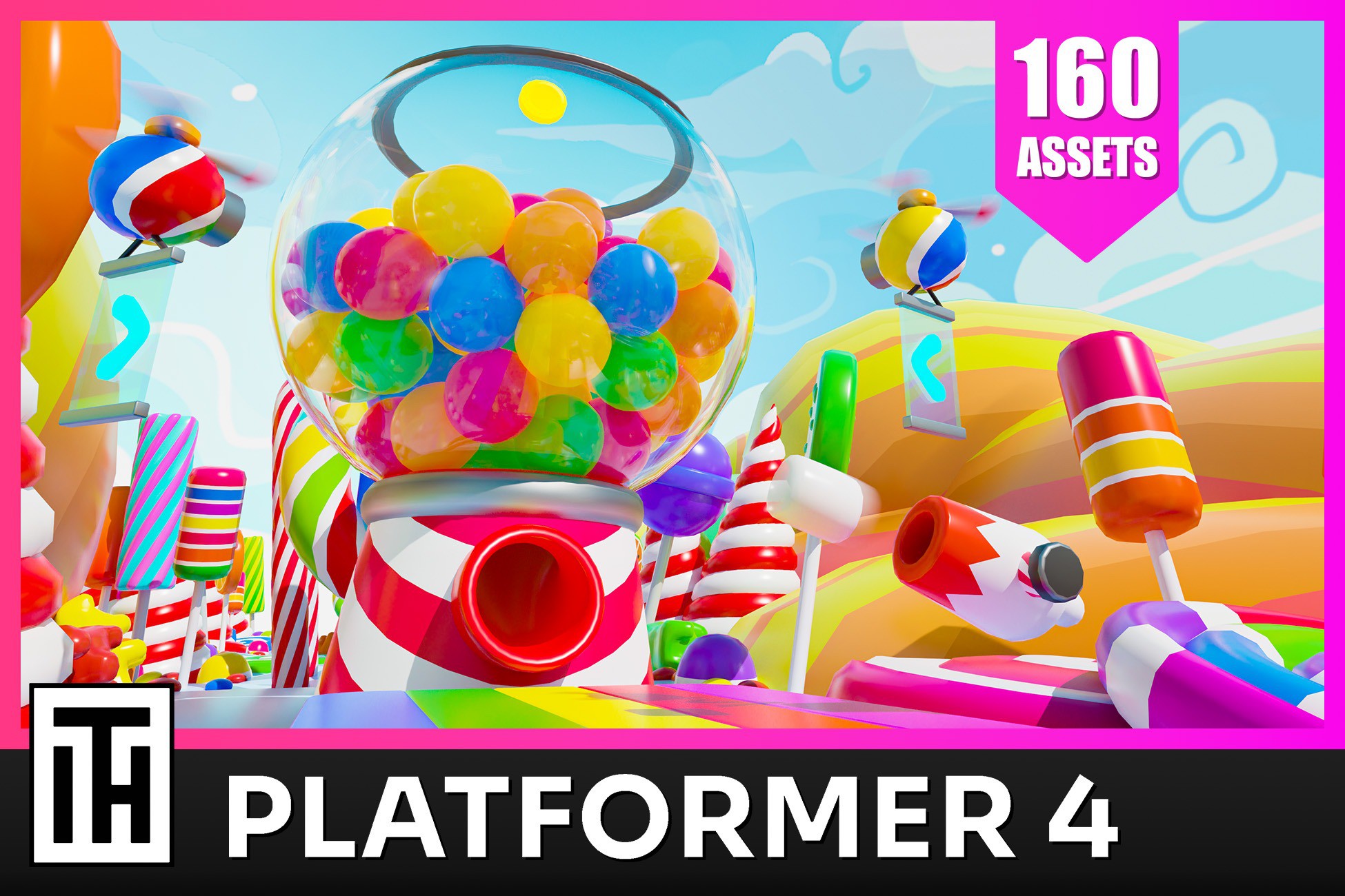 Platformer 4 Candy - Low Poly 3D Models Pack | 3D Fantasy | Unity Asset ...