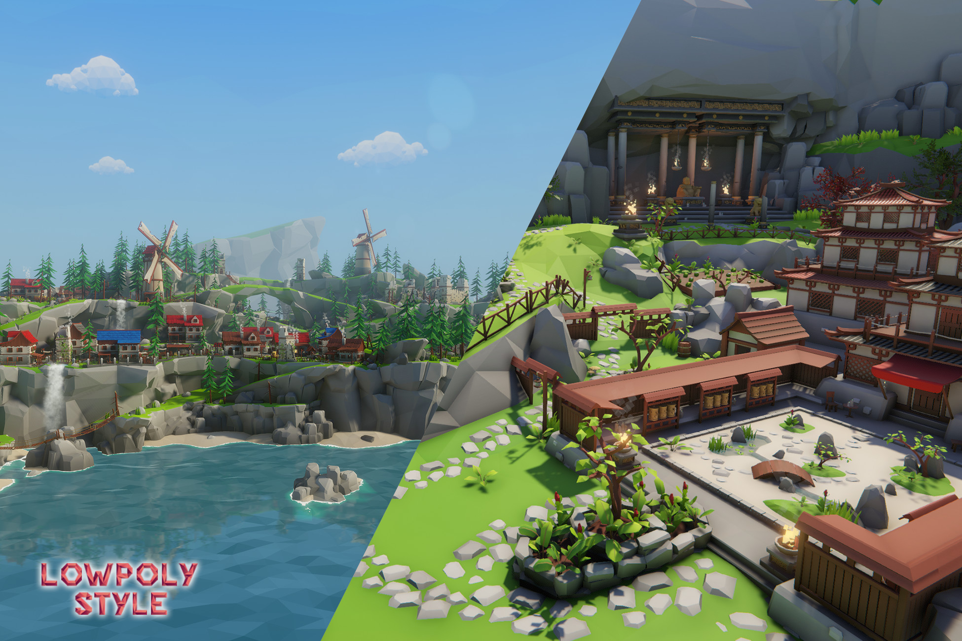 Lowpoly Style Big Bundle | 3D Fantasy | Unity Asset Store