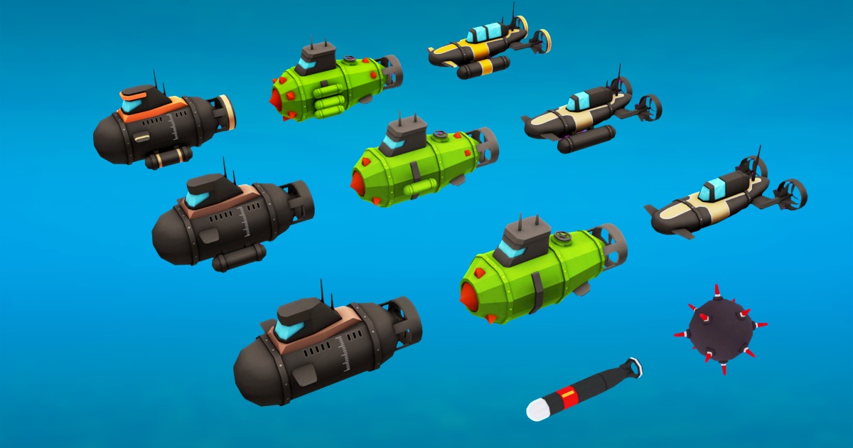 stylized submarine pack 1 | 3D Vehicles | Unity Asset Store