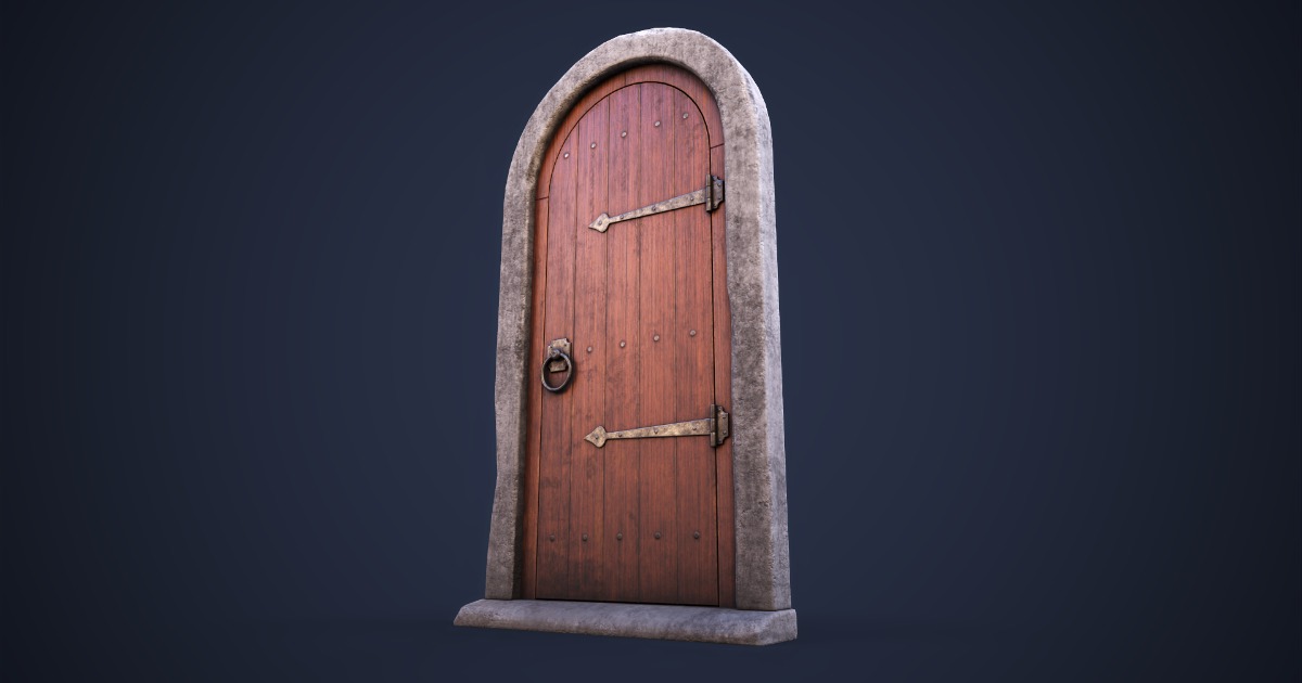 Old front small door | 3D Exterior | Unity Asset Store