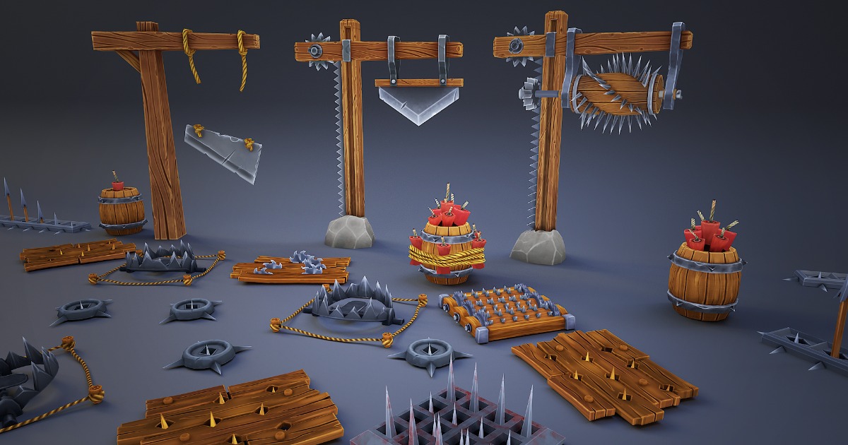 Stylized Traps – Big Pack | 3D Exterior | Unity Asset Store