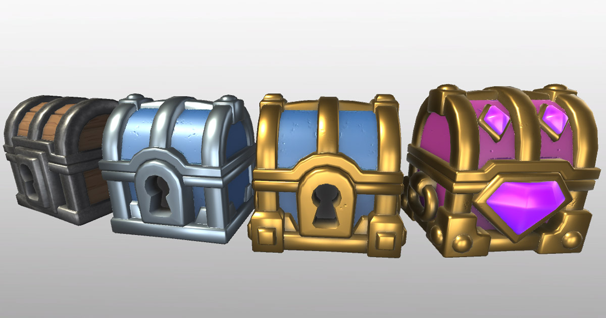 Stylised Gatcha Loot Chests | 3D Props | Unity Asset Store