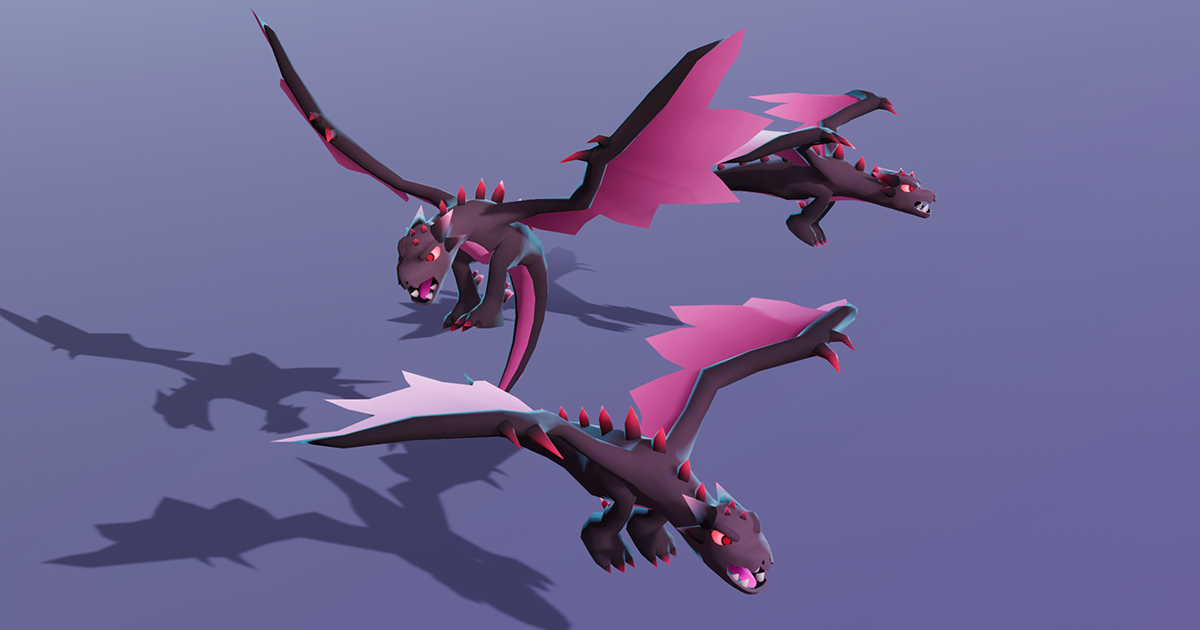 Dragon Darkness Cute Series | 3D Creatures | Unity Asset Store