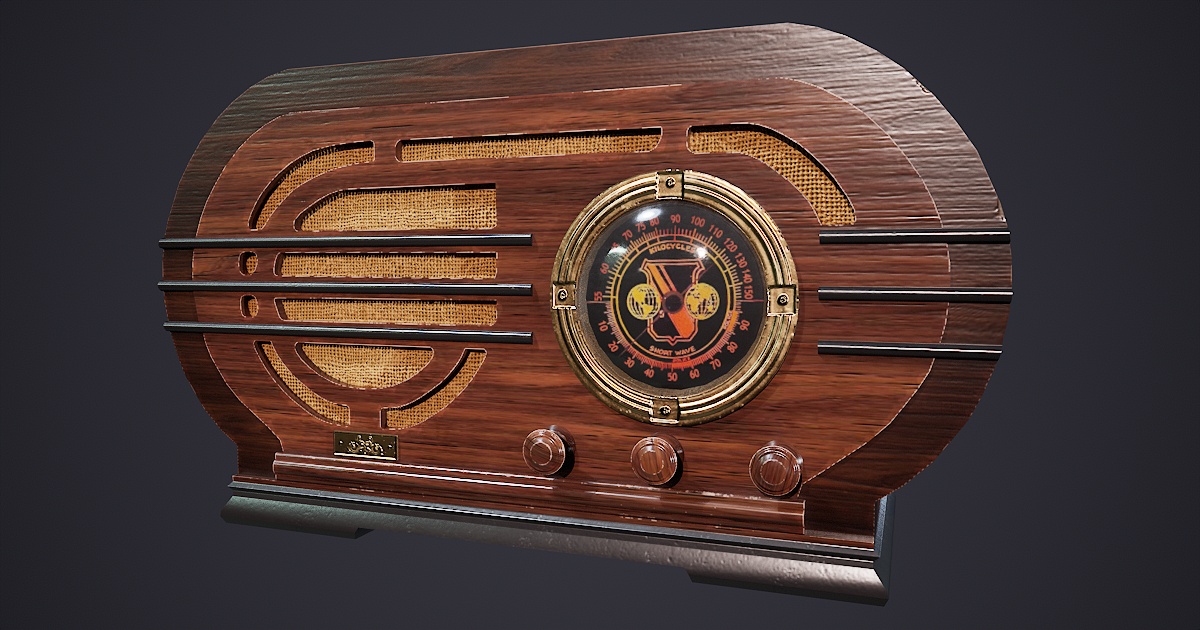 Vintage Radio 139-JS | 3D Props | Unity Asset Store