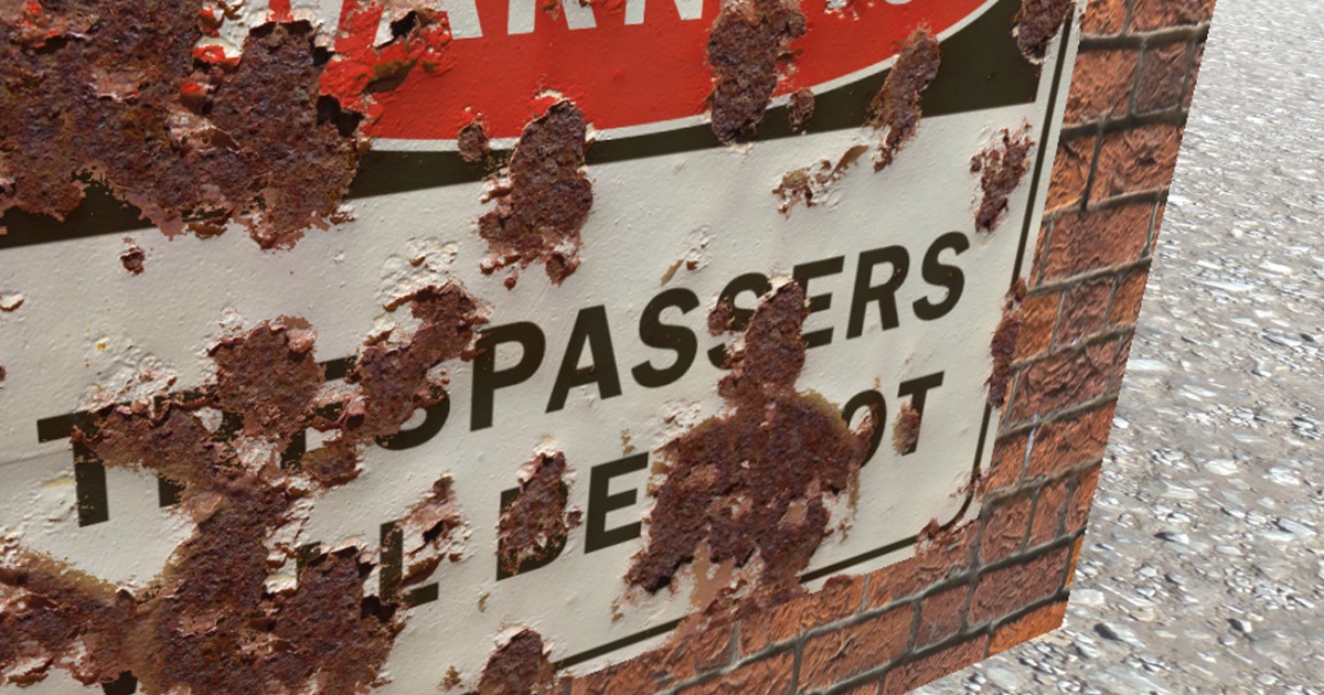 Rusty Warning and Danger Signs | 3D Props | Unity Asset Store