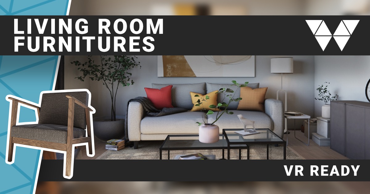 Living Room Furnitures | 3D Furniture | Unity Asset Store