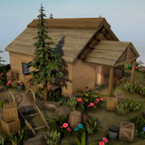 Realistic Modern Rural Cabin 2 Asset Package