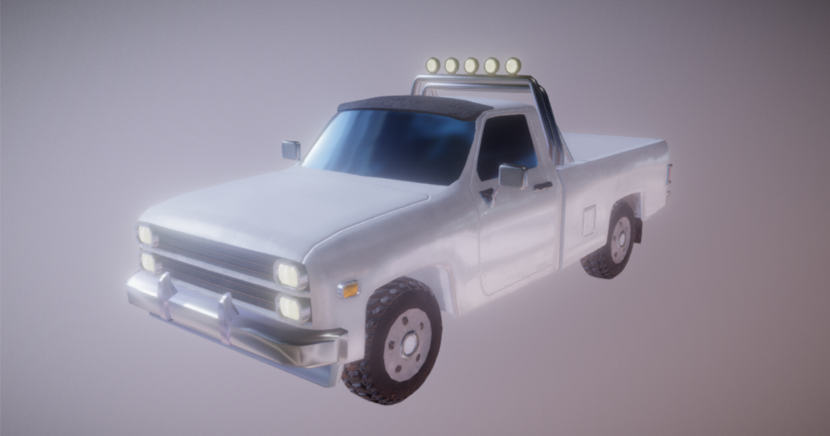 Eighties Pickup Truck | 3D Land | Unity Asset Store