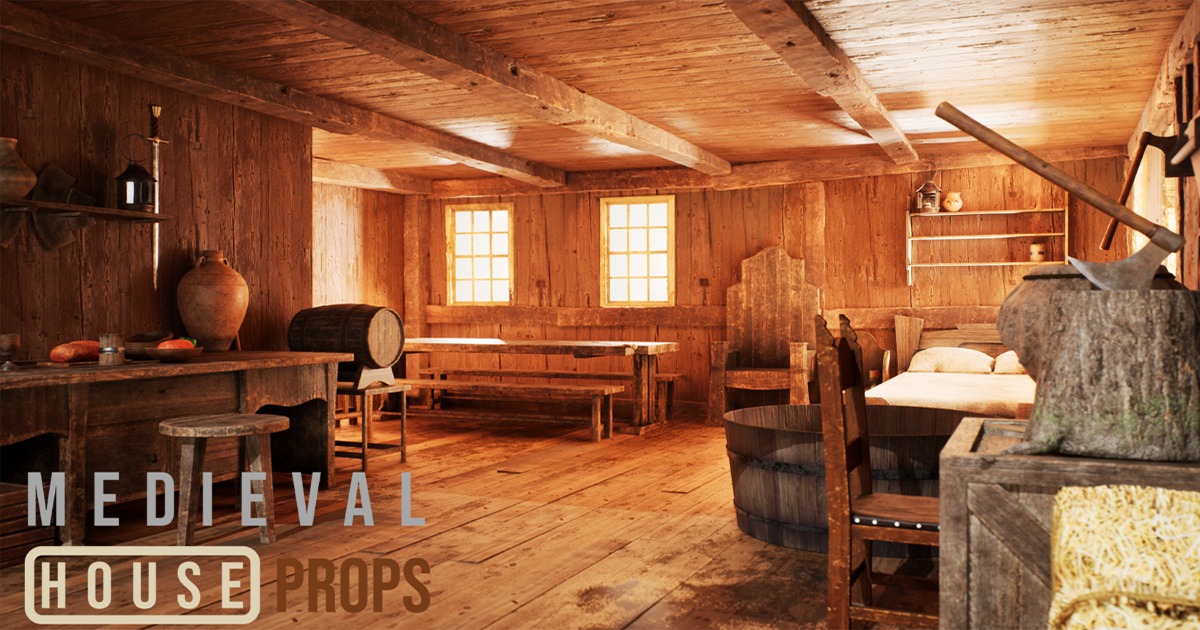 Medieval House Props Vol_02 | 3D Furniture | Unity Asset Store