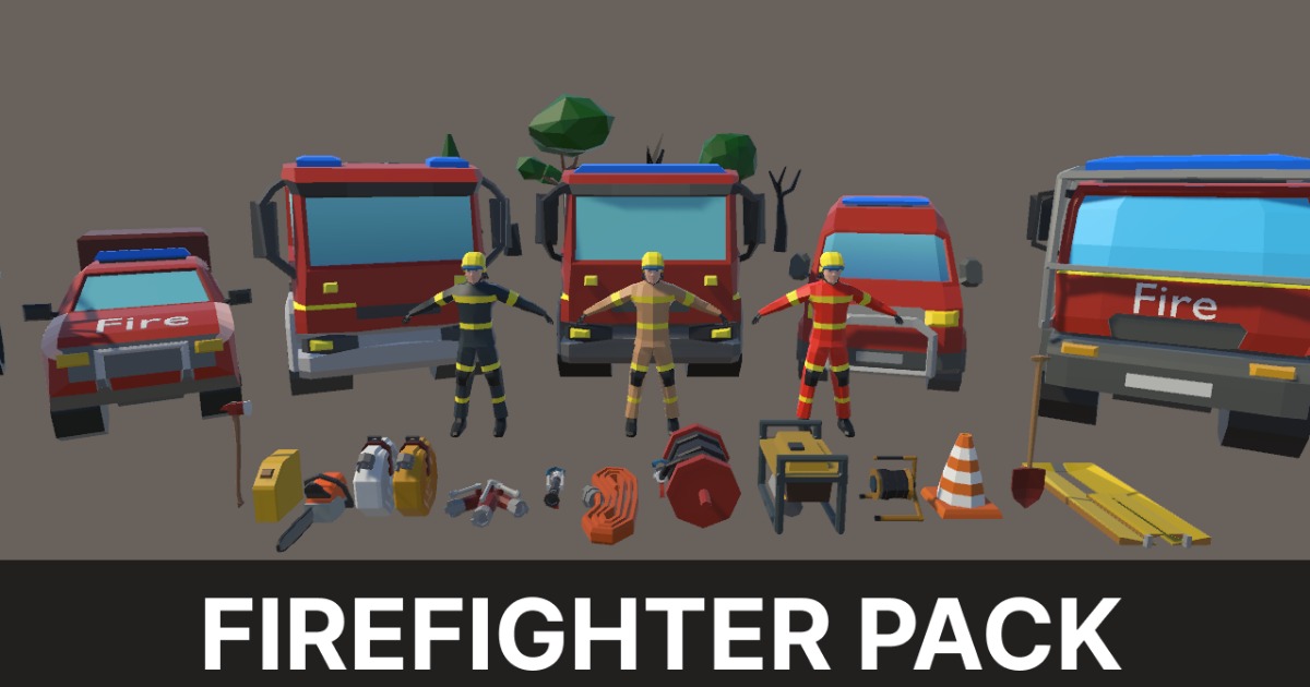 Firefighter Pack | 3D Props | Unity Asset Store