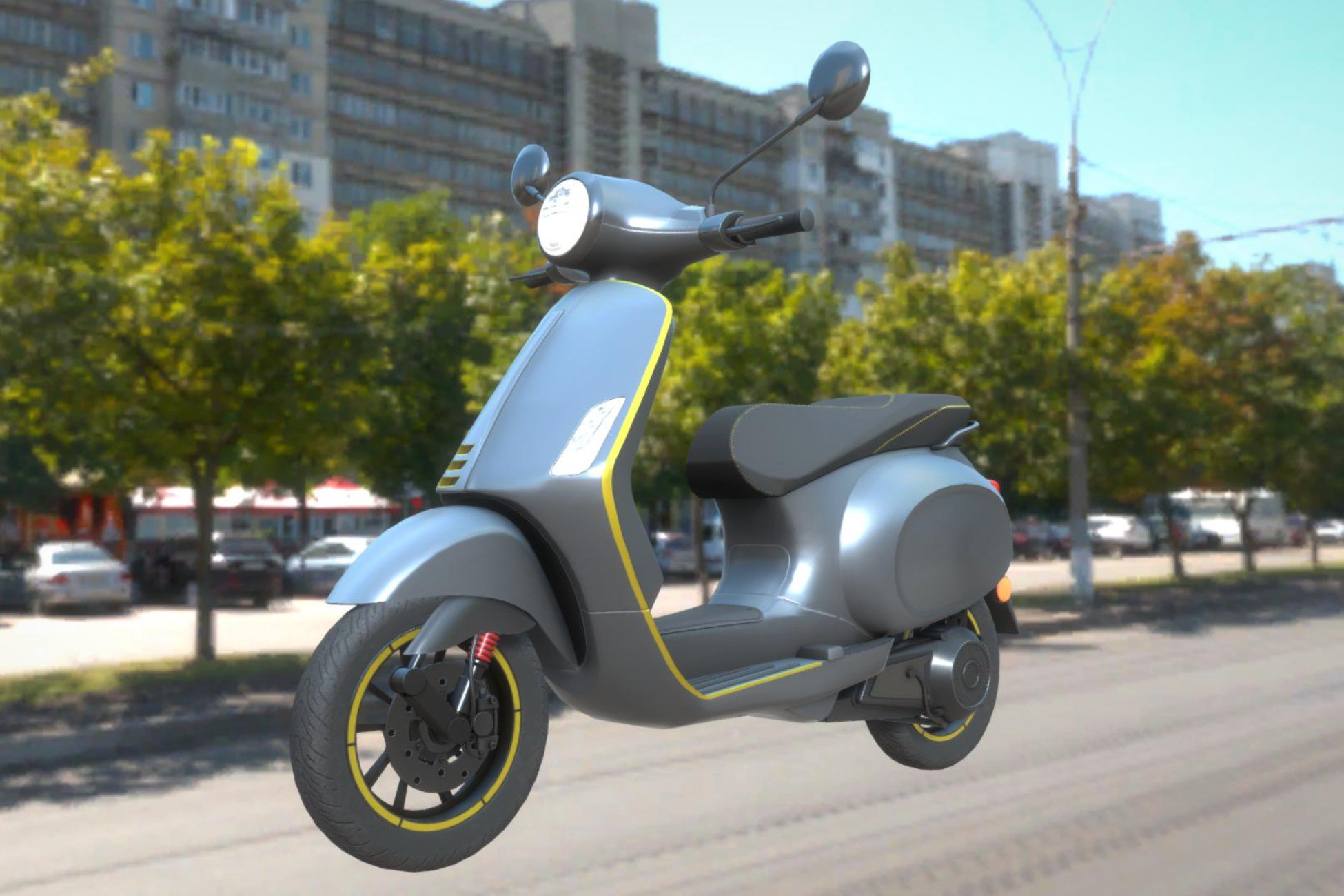 Electric Scooter - PBR | 3D Land | Unity Asset Store