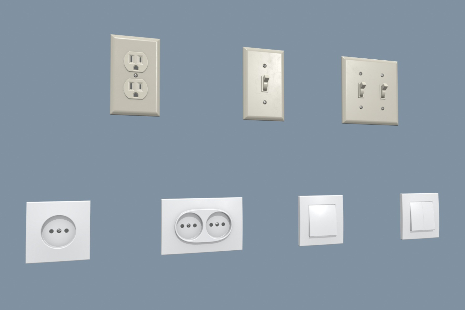 Electrical Switches And Outlets 02 3d Interior Unity Asset Store