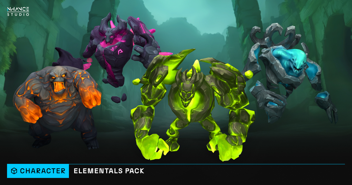 Stylized Fantasy Elementals Pack #3 | 3D Creatures | Unity Asset Store