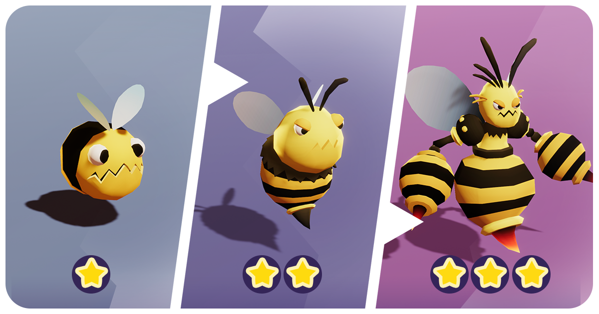 Bee Bumble Sting Evolution Pack Cute Series | 3D Creatures | Unity ...