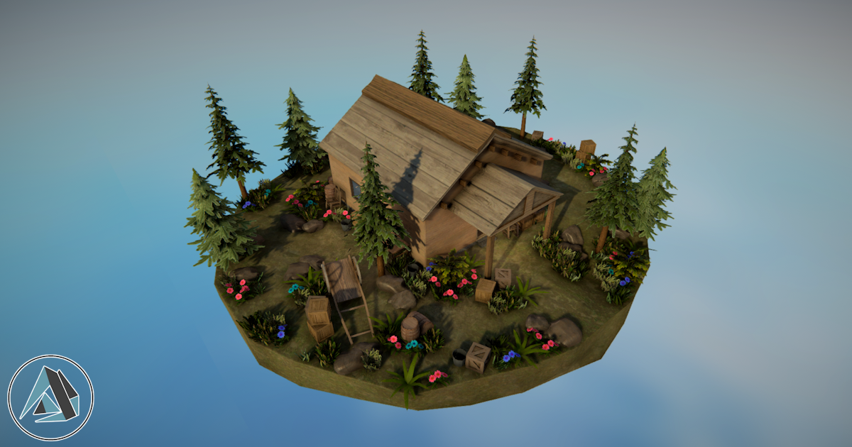 Realistic Modern Rural Cabin 2 Asset Package | 3D Landscapes | Unity ...