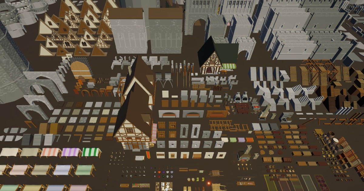 Modular Medieval Fantasy Town and Castle | 3D Fantasy | Unity Asset Store