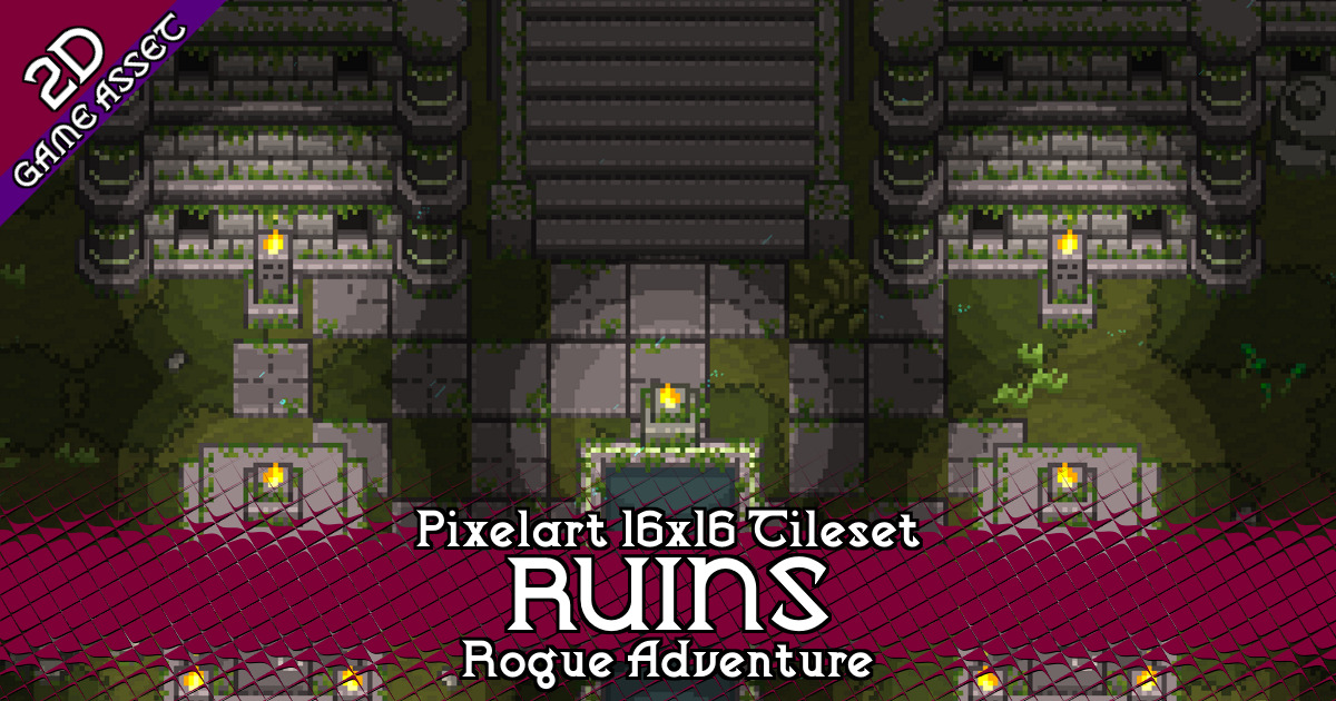 2D TopDown Ruins Tileset - Rogue Adventure | 2D Environments | Unity ...