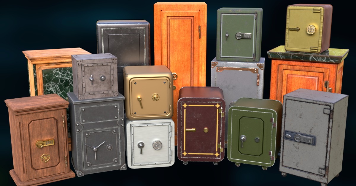 Big Lockers Collection | 3D 内饰 | Unity Asset Store