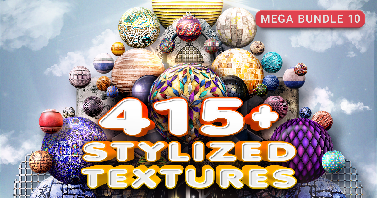 415 Stylized Textures - Mega Texture Collection 10 | 2D Textures ...