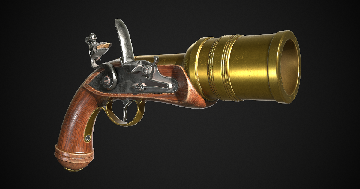 Flintlock Grenade Launcher 01 Classic | 3D Guns | Unity Asset Store