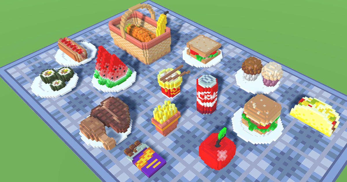Voxel Food Pack | 3D Props | Unity Asset Store