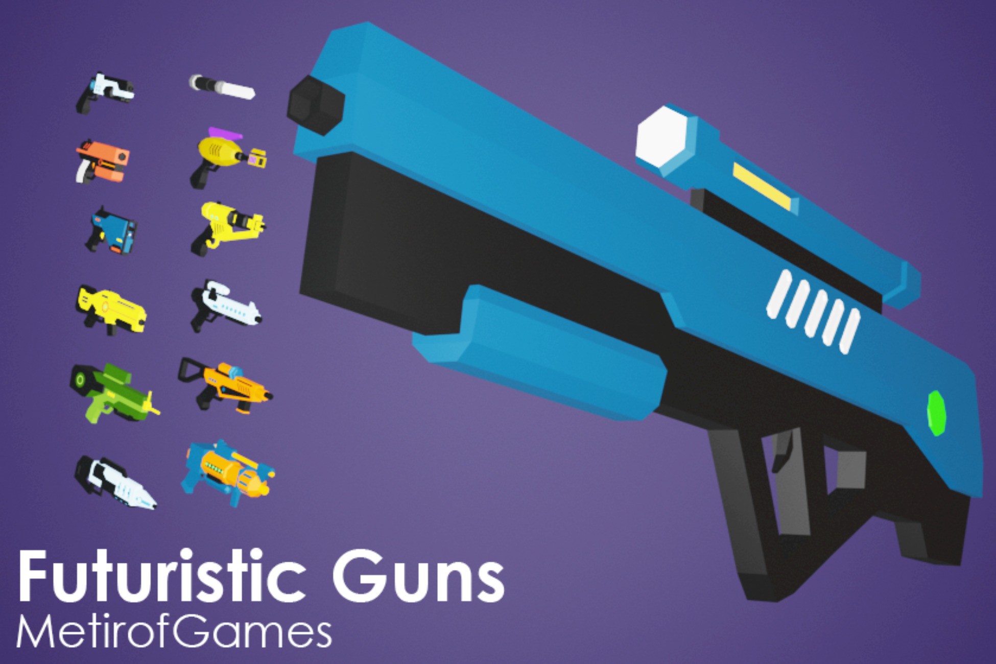 3D Low Poly Futuristic Guns Pack | 3D Guns | Unity Asset Store