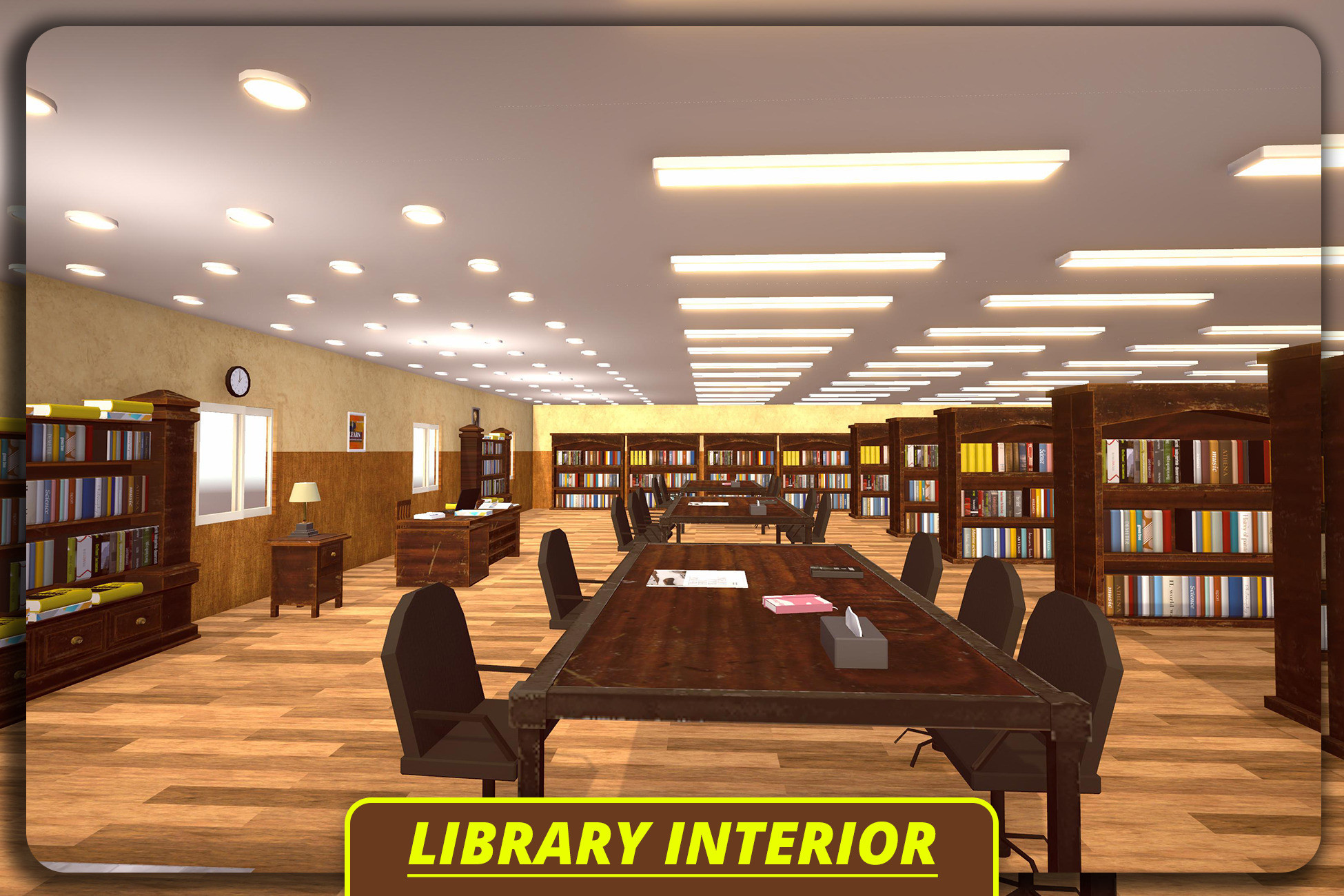Modern Library Interior | 3D Environments | Unity Asset Store