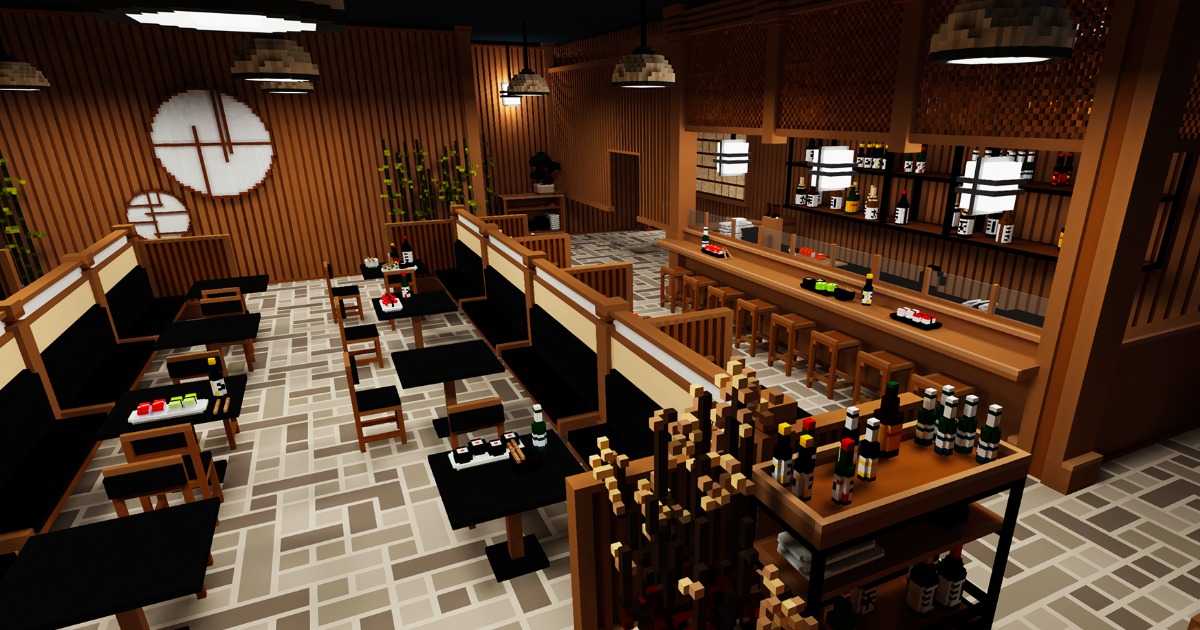 Voxel - Sushi Bar | 3D Interior | Unity Asset Store