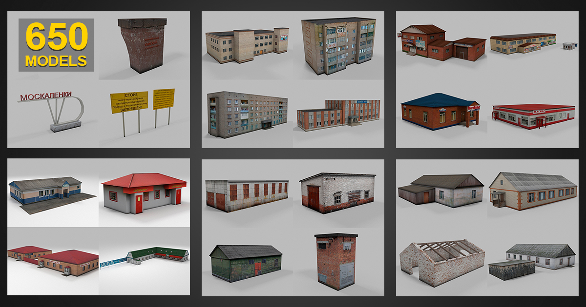 Modular Russian Pack | 3D Urban | Unity Asset Store