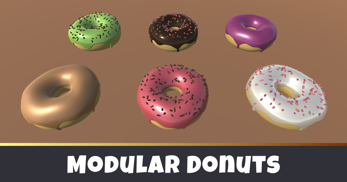 Donut Set | 3D Food | Unity Asset Store