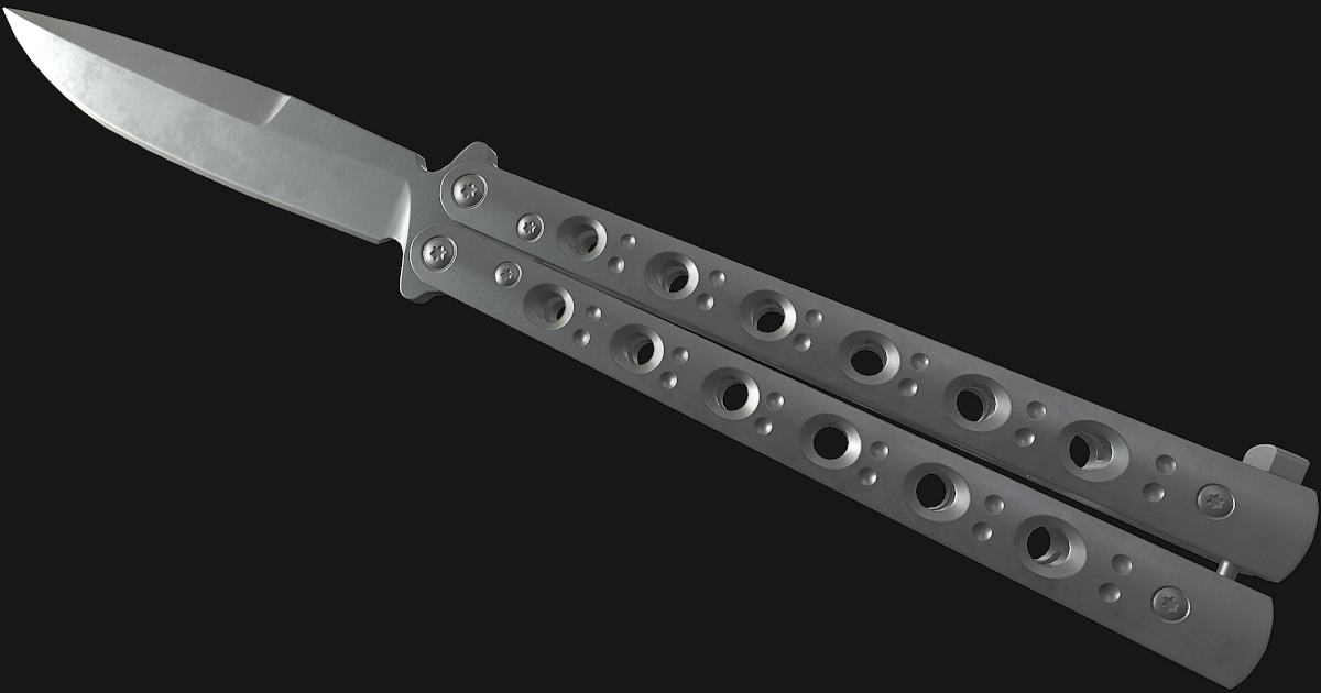 HQ PBR Butterfly Knife | 3D Weapons | Unity Asset Store
