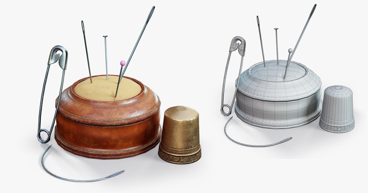 Needle Cushion Thimble Pins | 3D Tools | Unity Asset Store